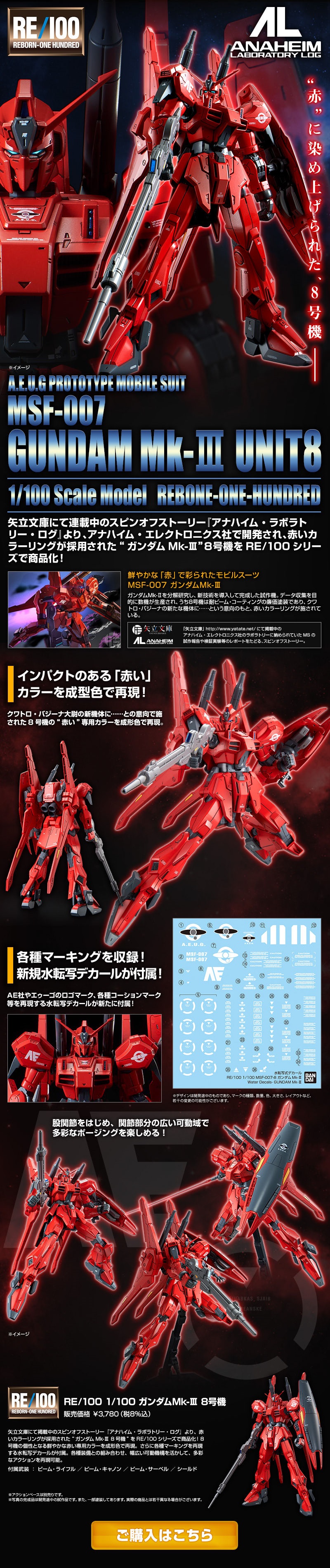 Bandai Limited Re 100 Gundam Mk III Unit8