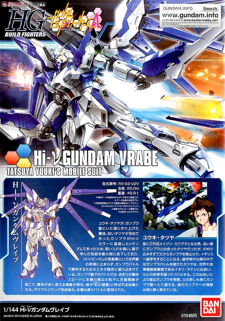0 Bandai HGBF Hi Nu Gundam Vrabe