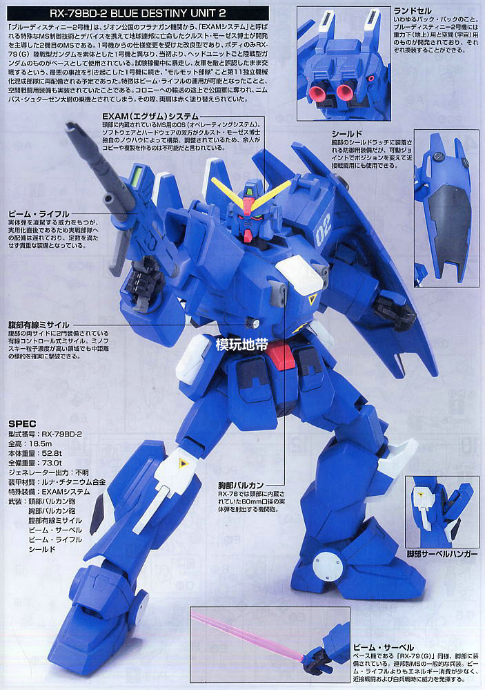 Bandai HGUC RX 79BD 2 BLUE DESTINY UNIT 2
