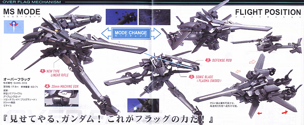 0 Gundam Bandai HG 00 Over Flag