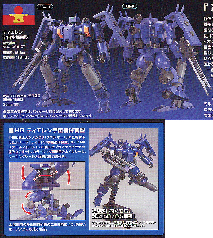 Bandai HG 00 Tieren Space Commander Type